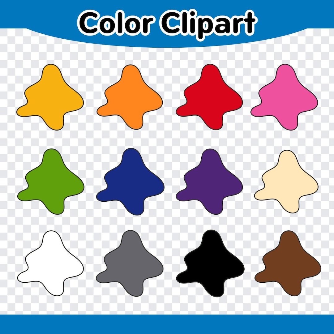 Color Clipart, Color Icon, Element for Print, Card, Sticker, Artwork ...
