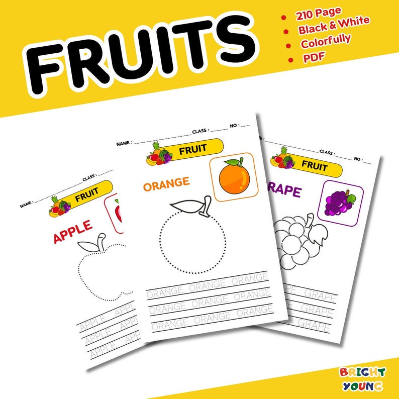 Fruit Vocabulary, Fruit Flash Card, Fruit Vocabulary Card, Worksheet ...