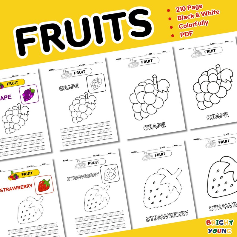 Fruit Vocabulary, Fruit Flash Card, Fruit Vocabulary Card, Worksheet ...