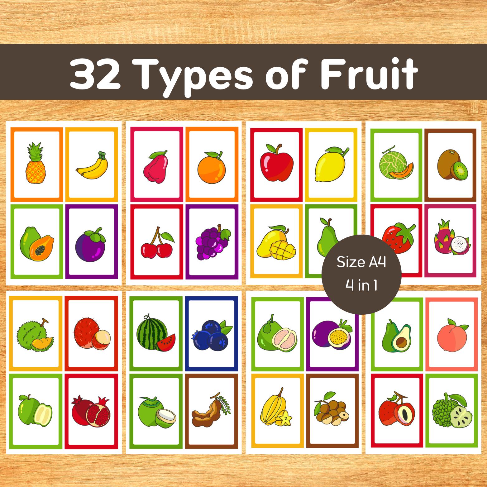Fruit Vocabulary, Flash Card, Learning Fruit, Digital Download ...