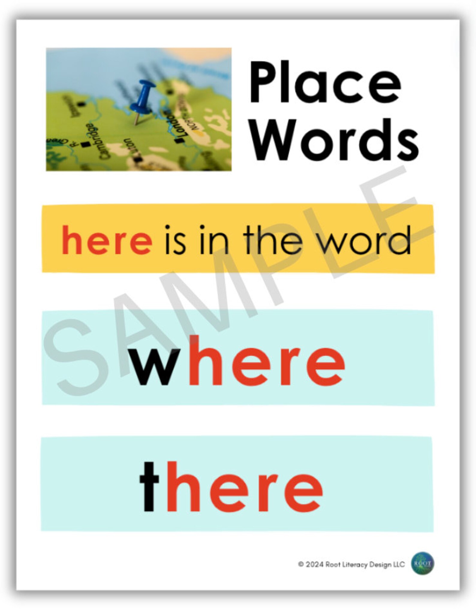PLACE Words High Frequency Words Poster: Education, Decoding, Science ...