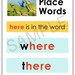 PLACE Words High Frequency Words Poster: Education, Decoding, Science ...