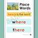 PLACE Words High Frequency Words Poster: Education, Decoding, Science ...