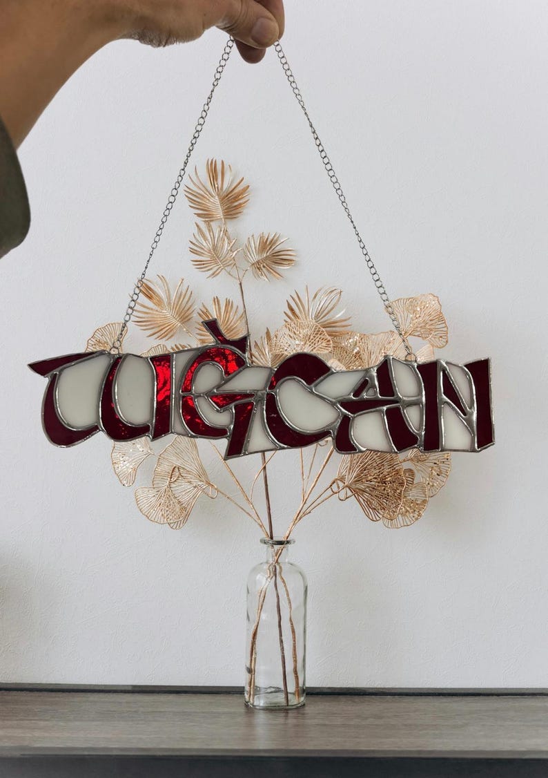 Custom Stained Glass Design With Personalized Name , Price Given for ...