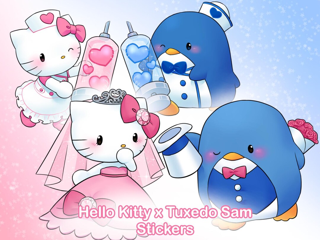Hello Kitty and Tuxedo Sam Stickers - Etsy