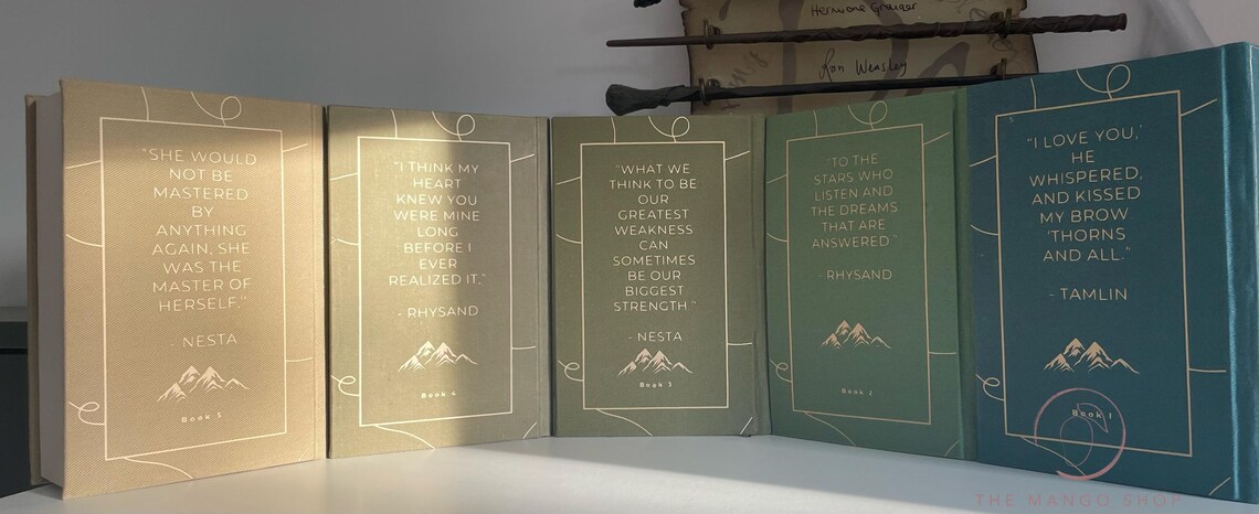 ACOTAR - Full Series Bookbinding Cover Design PNG Files - A Court of ...