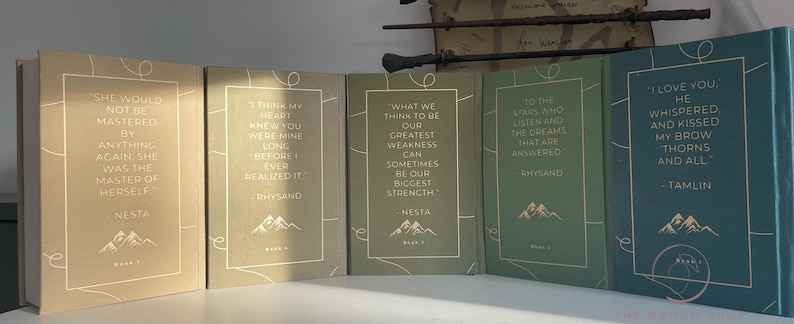 ACOTAR - Full Series Bookbinding Cover Design PNG Files - A Court of ...