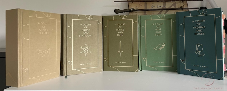 ACOTAR - Full Series Bookbinding Cover Design PNG Files - A Court of ...