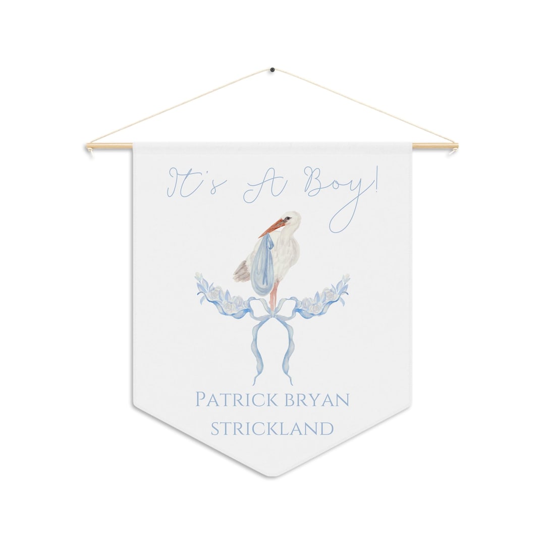 Baby Boy Door Hanger Welcome Baby Boy Hospital Door Sign Welcome Baby ...