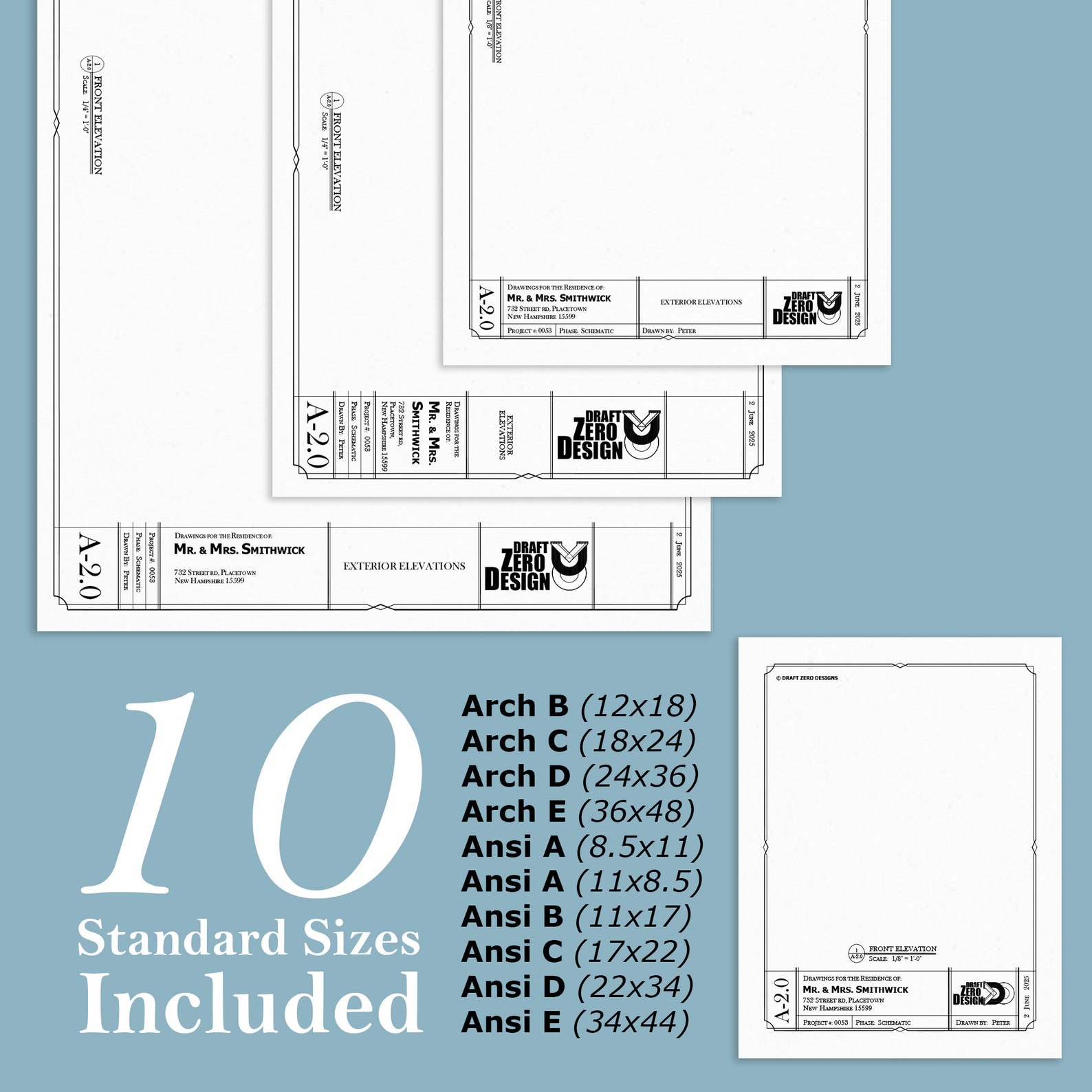 Title Block CAD Template for Interior Designers and Architects ...