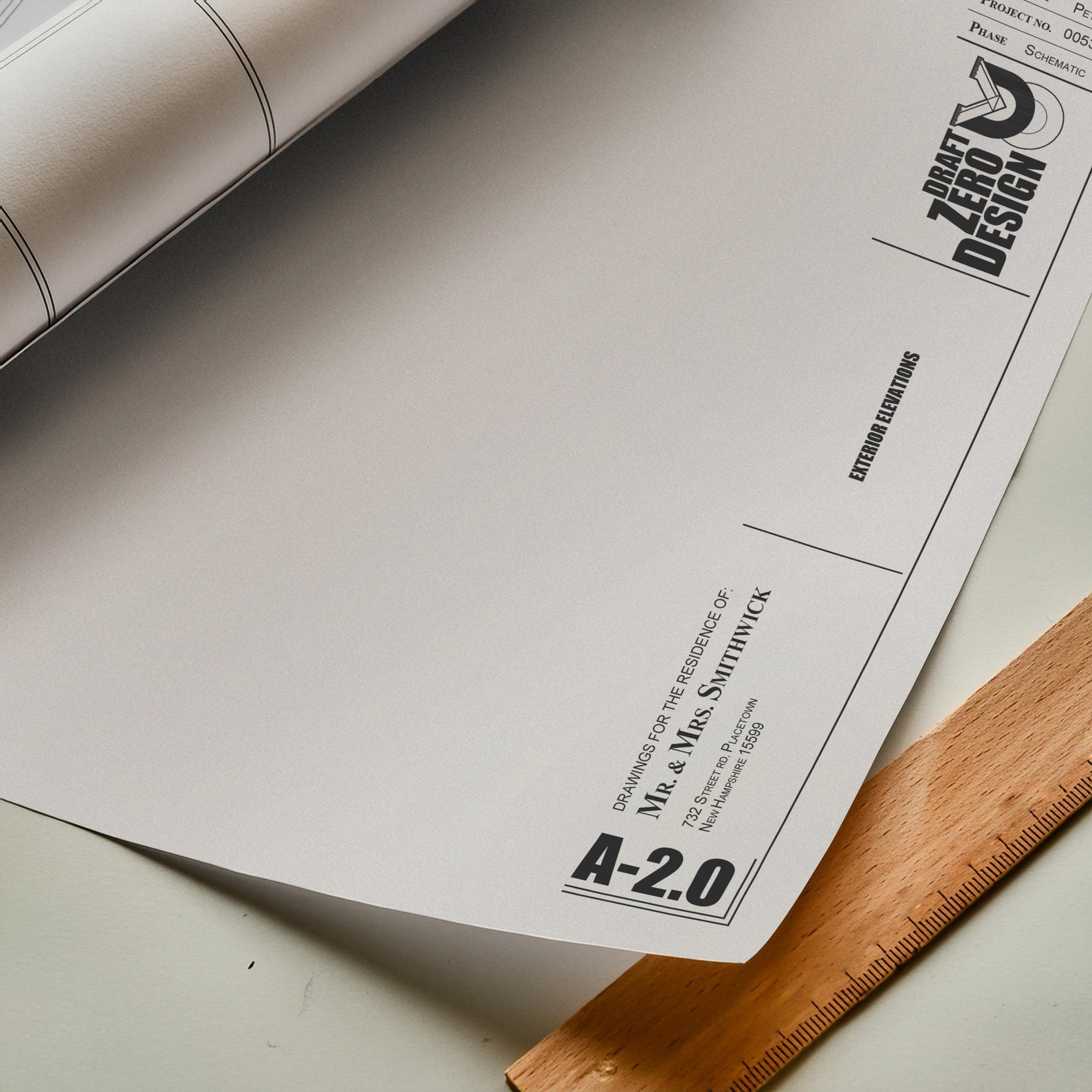 Architect Title Block Template, Modern Style | Autocad Editable Title ...