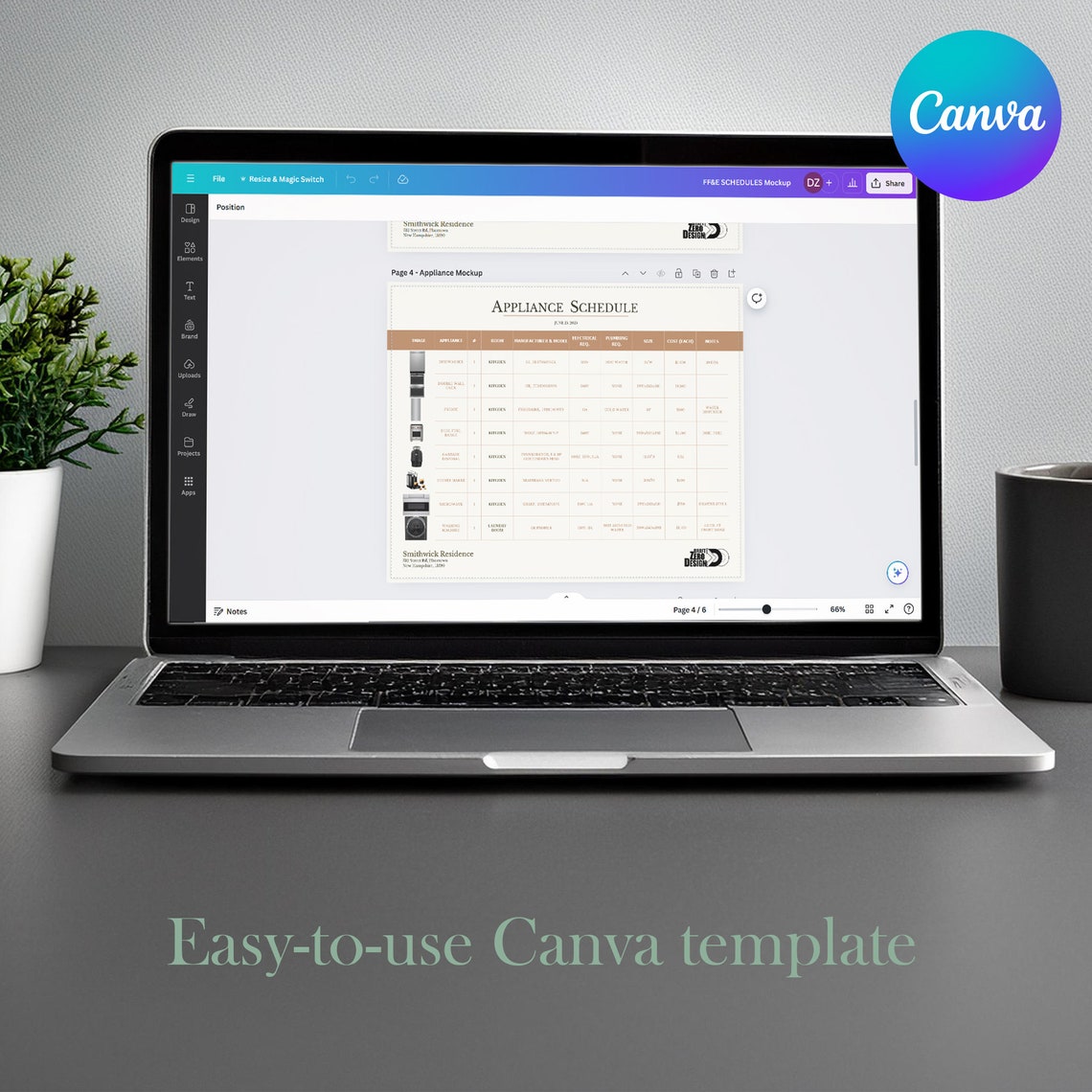 FF&E Schedules Template Bundle | Interior Designer Templates | Finish ...