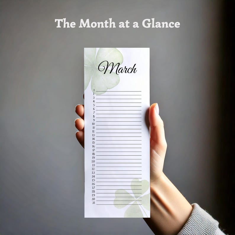 Perpetual Calendar Watercolor Printable | Events Tracker for Birthdays ...