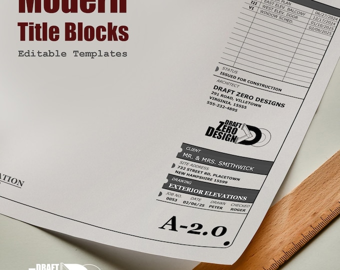 Architecture CAD Title Block Templates | Ansi and Arch Sizes for ...