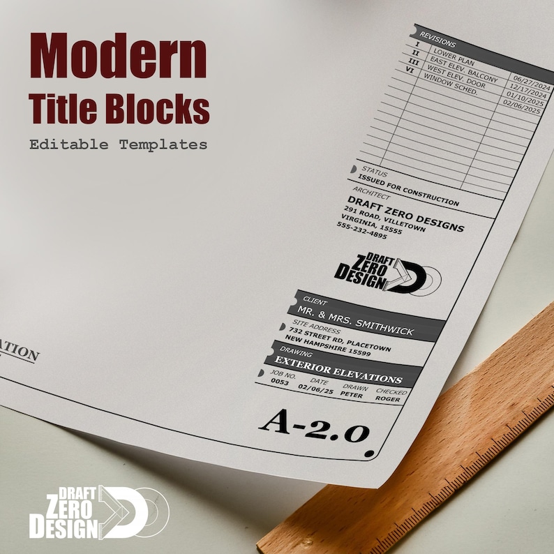 Architecture CAD Title Block Templates | Ansi and Arch Sizes for ...