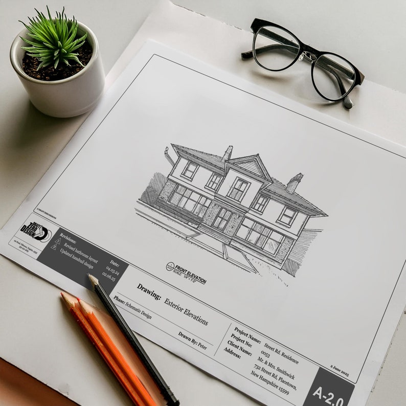 Architect Title Block Template, Modern CAD Drawing Border for Autocad ...