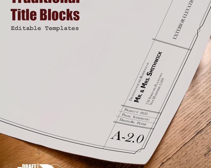 Title Block CAD Template for Interior Designers and Architects ...