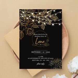 Editable Birthday Party Invitation Canva Printable Template for Fun ...
