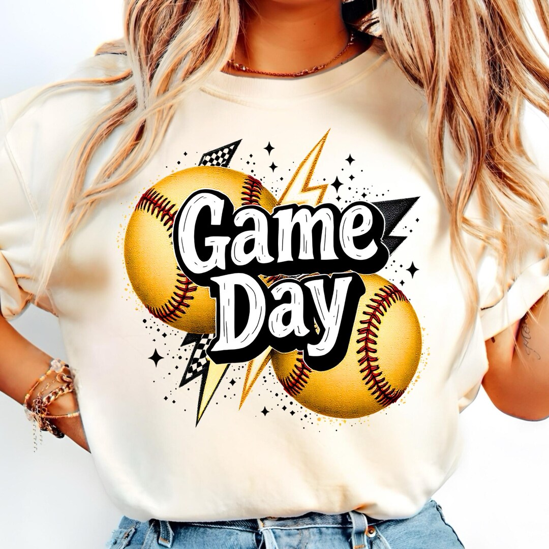 Retro Baseball Shirt PNG: Game Day Sports Design (digital Download) - Etsy