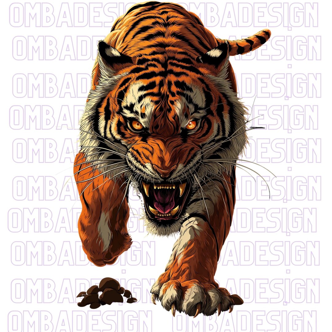 Tiger Png - T-shirt - King Tiger Design - Animal Print Tee - Download ...