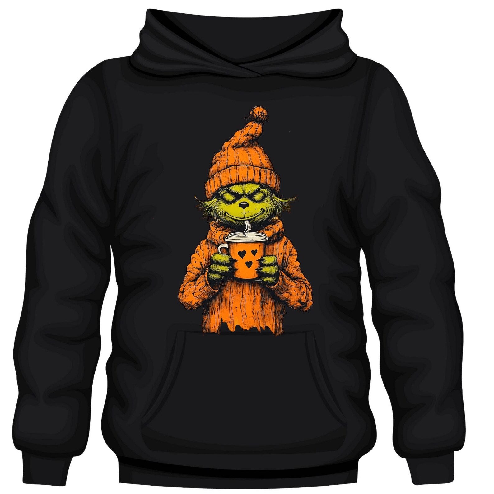 Grinch Wearing Orange Design, PNG, Merry Christmas Png, Christmas ...