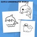 Cute Water Animals Coloring Book Coloring Book Coloring Book for Kids ...
