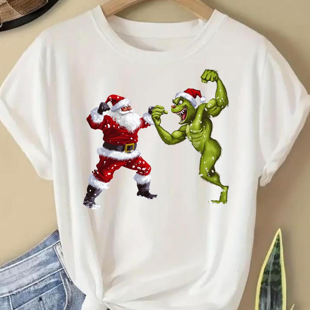 Santa Claus and the Grinch Fight, Merry Christmas, Santa and Grinch ...
