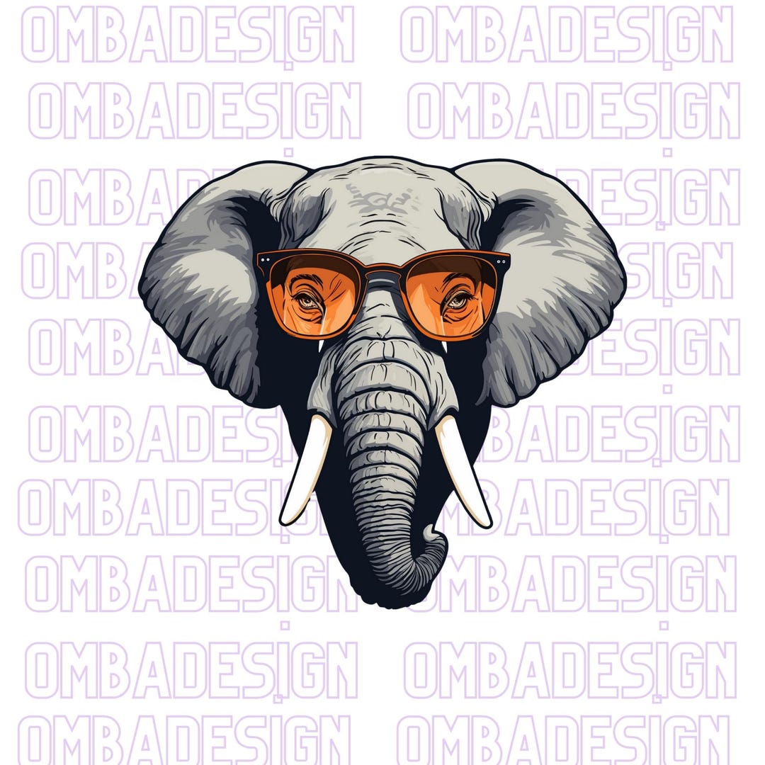 Professor Elephant Png Funny T-shirt Png Download Sublimation Designs ...