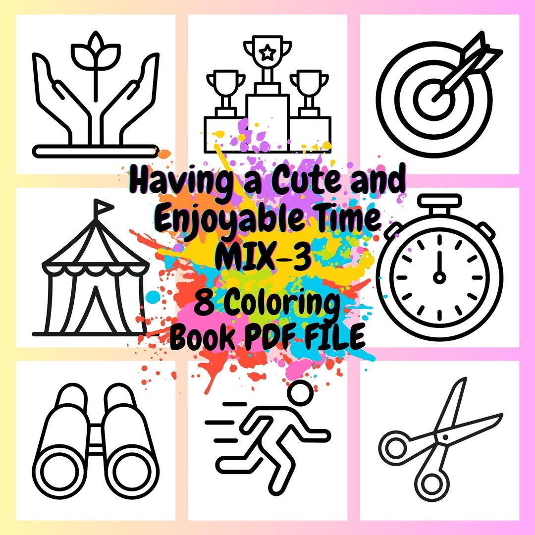 Cute and Fun Times Mix-3 - Coloring Book - Coloring Book for Kids ...