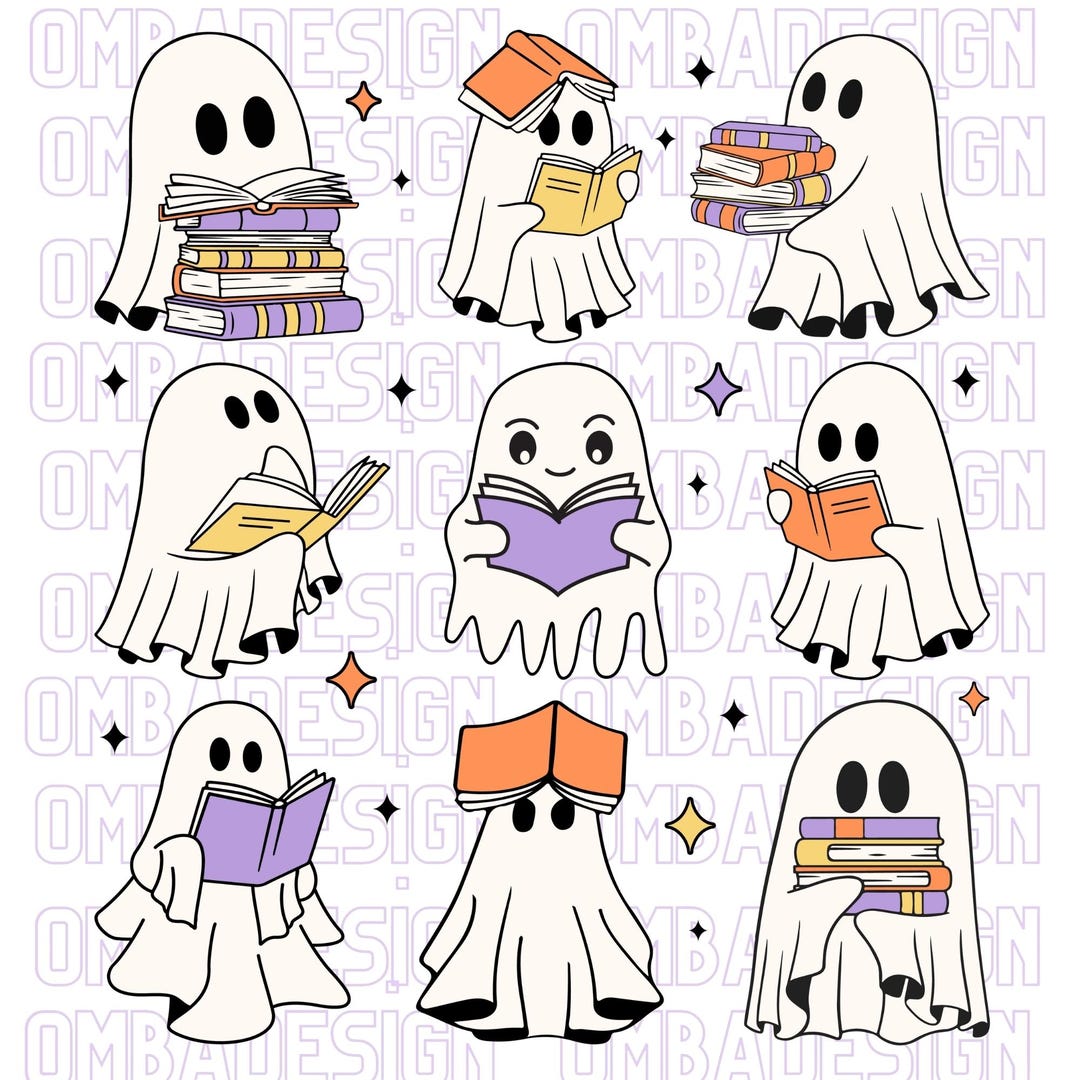 Ghost Reading Book PNG, About Halloween Ghost, Download Sublimation ...