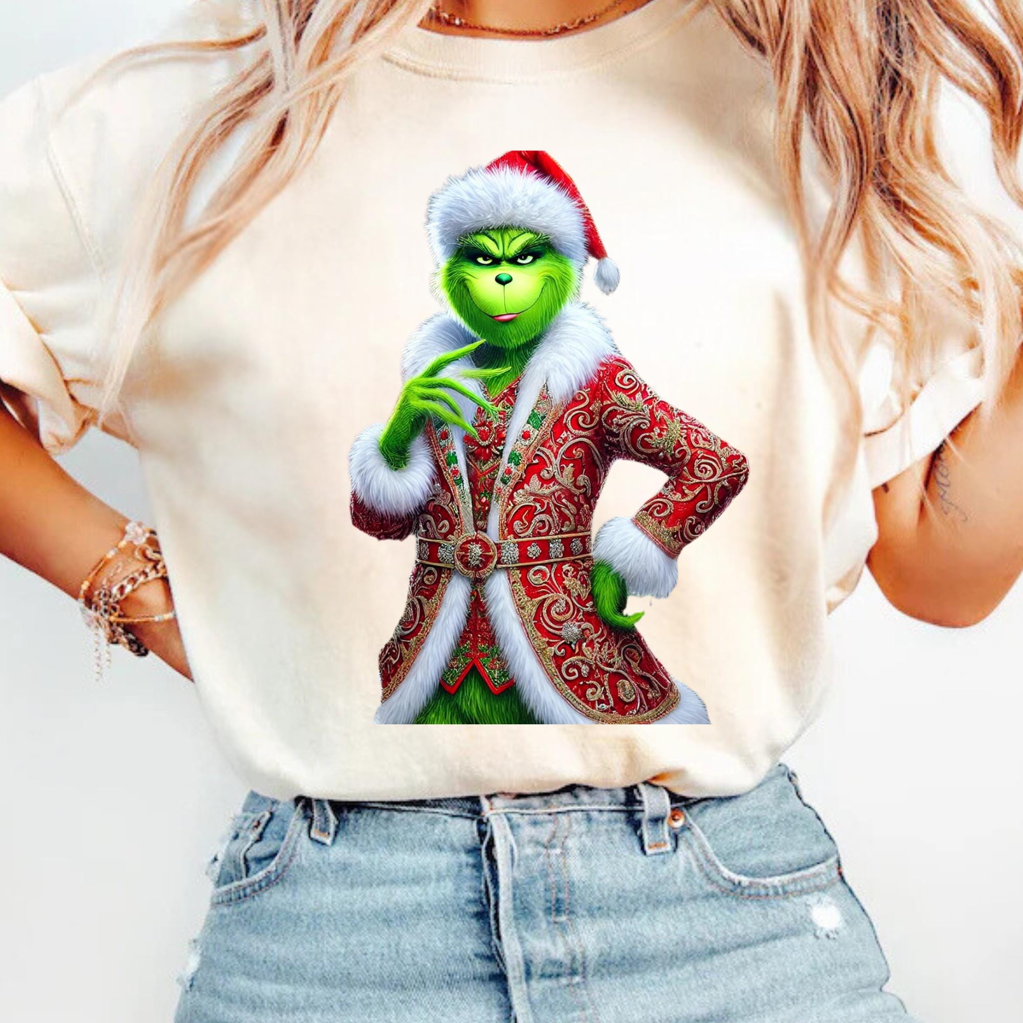 Grinch Christmas Shirt PNG, Festive Holiday Design (digital Download ...