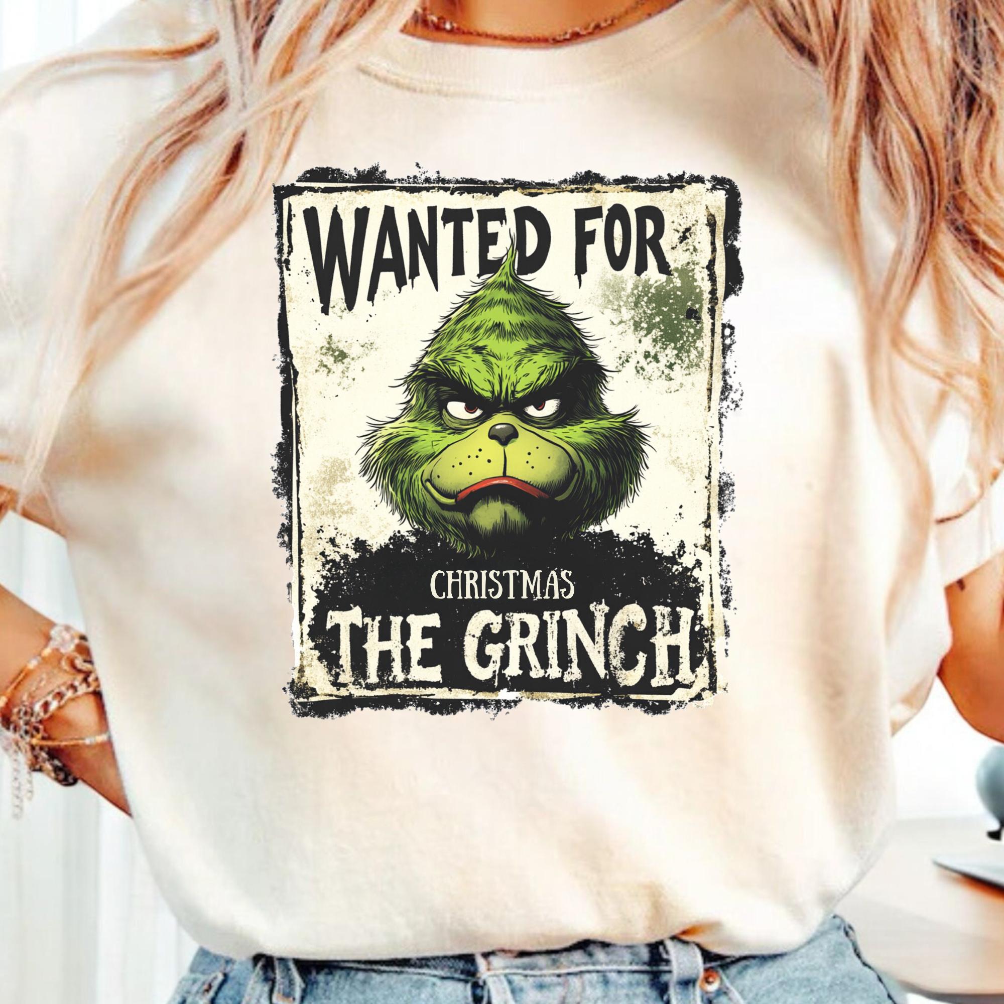 Christmas Grinch Wanted Poster PNG, Sublimate Design (digital Download ...