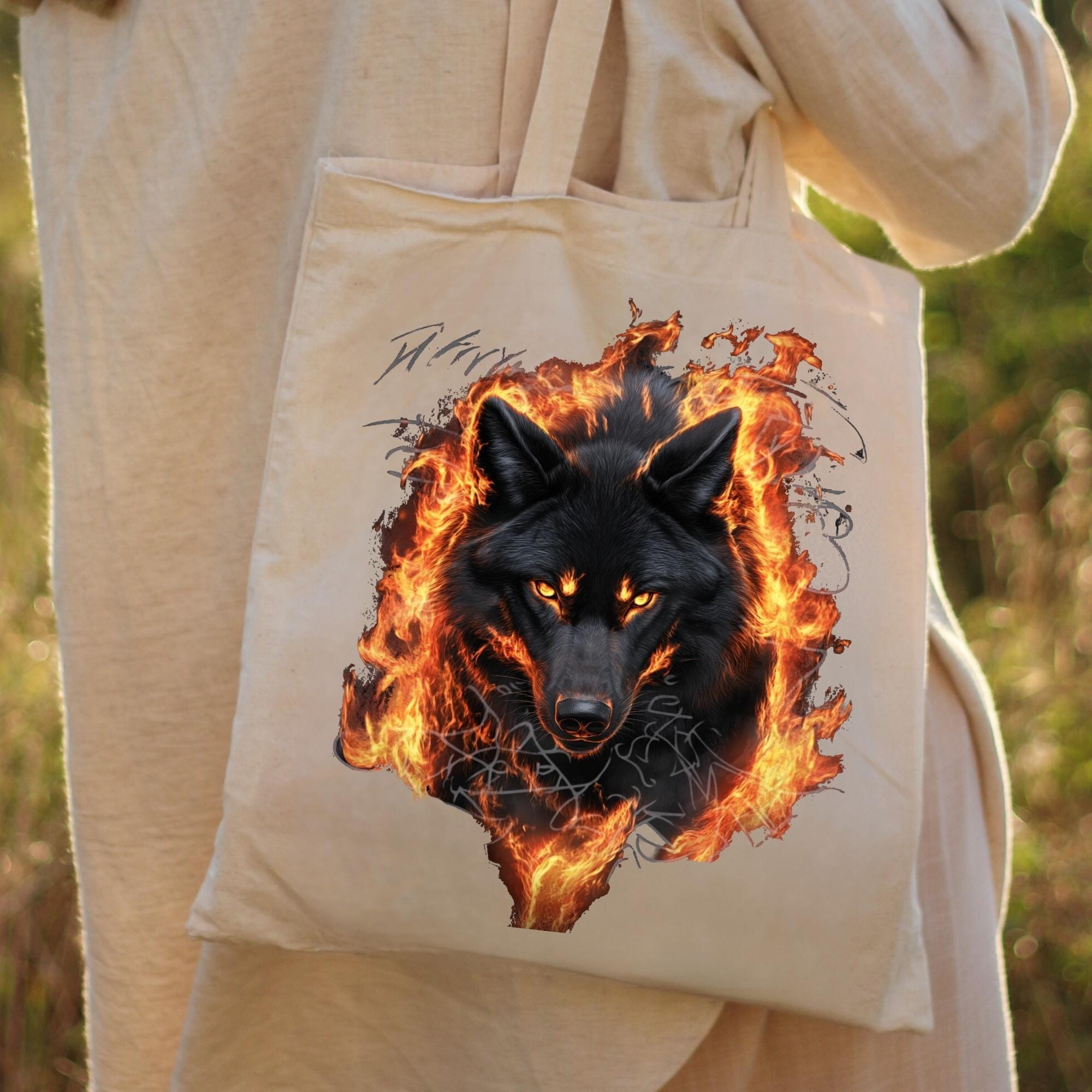 Flaming Wolf Retro Art: Fire Wolf PNG Design (digital Download) - Etsy
