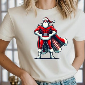 Superhero Santa Christmas PNG, Festive Hero Design (digital Download ...