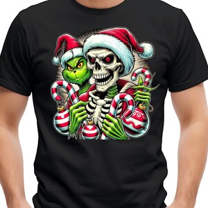 Skeleton Grinch Christmas PNG, Funny Xmas Sublimation (digital Download ...