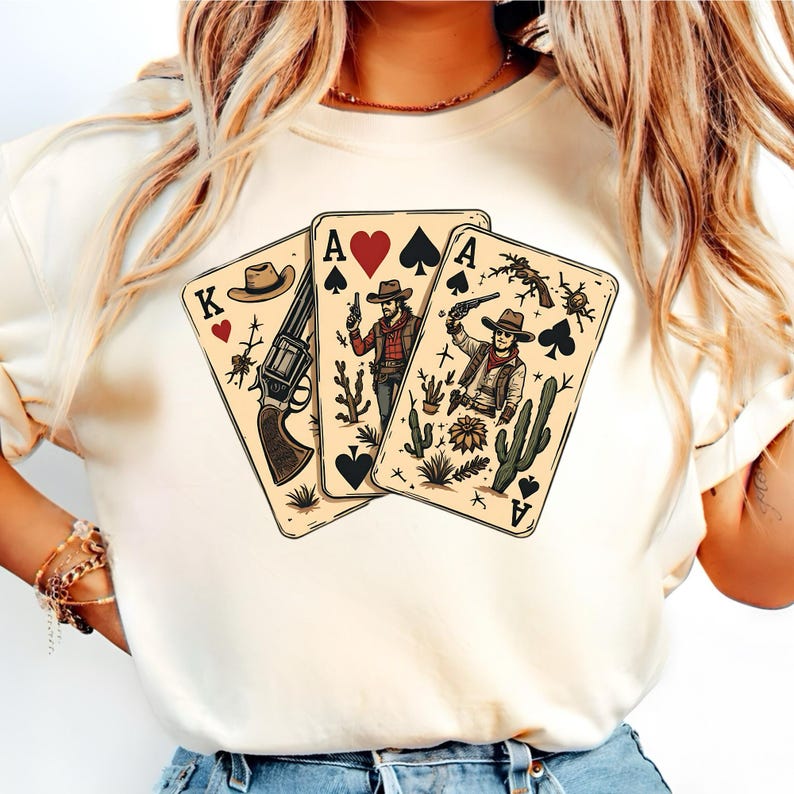 Western Poker Png, Cowboy Card Design, Wild West Playing Cards, Vintage ...