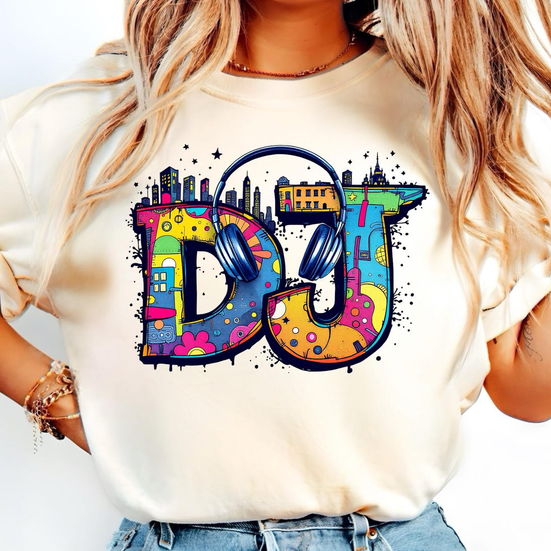 City DJ Png, Music Party Png, Disco Retro Png, DJ Shirt Download ...