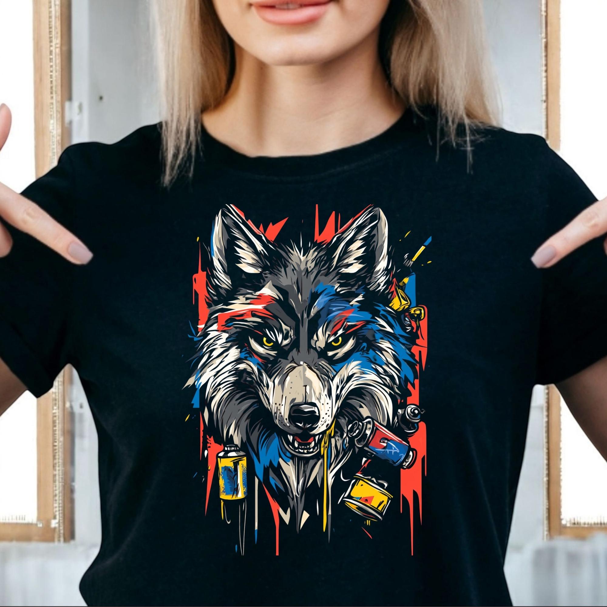Graffiti Wolf PNG: Urban Art Shirt Design (digital Download) - Etsy