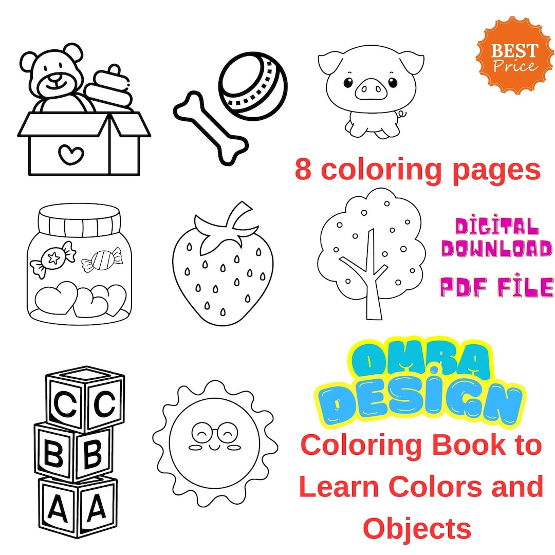 Coloring Book for Learning and Relaxation - Creative Play -digital ...