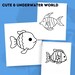 Cute Water Animals Coloring Book Coloring Book Coloring Book for Kids ...