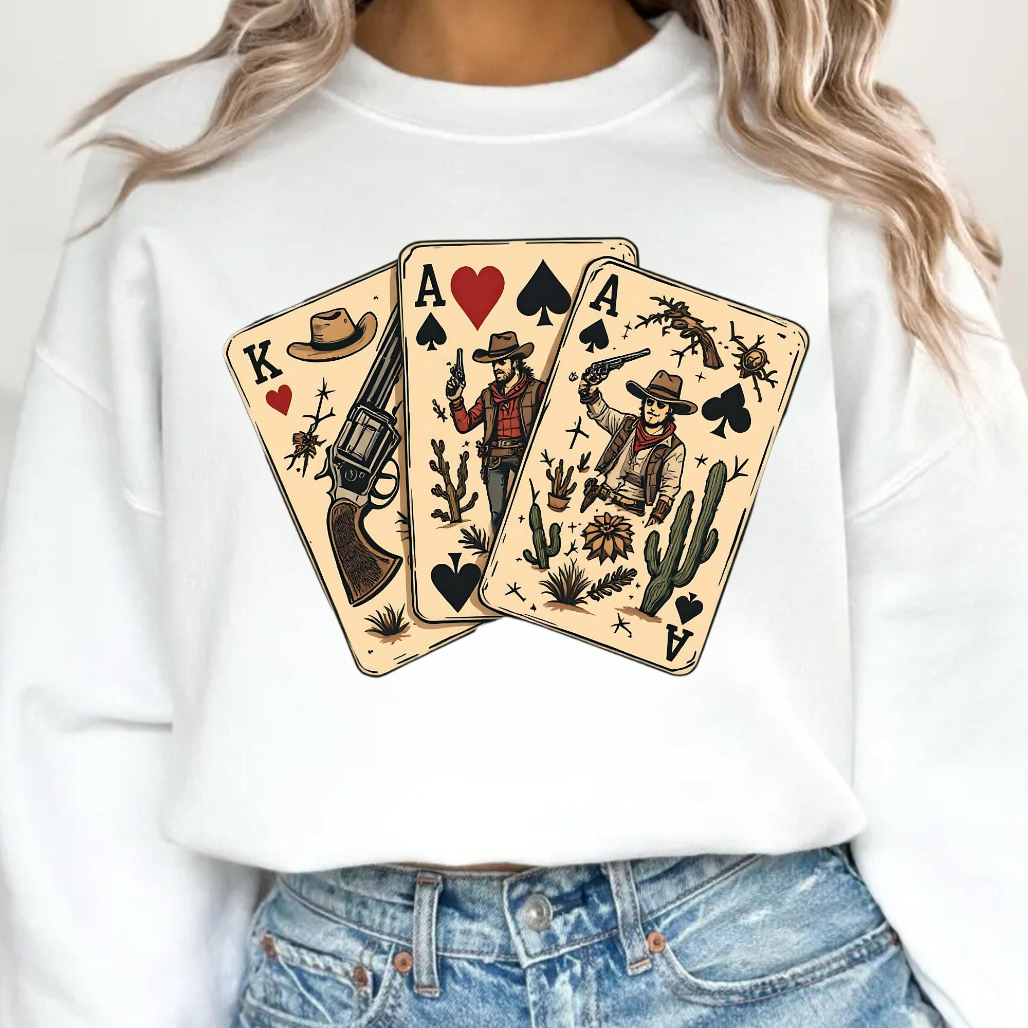 Western Poker Png, Cowboy Card Design, Wild West Playing Cards, Vintage ...