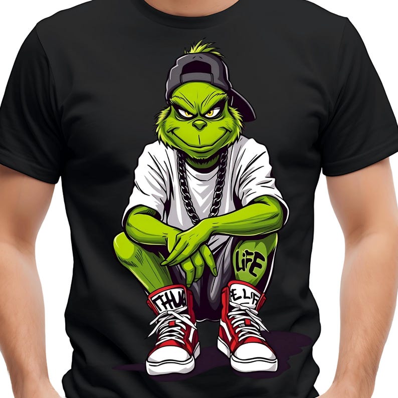 Thug Life Grinch Png, Gangster Grinch Png, Streetwear Grinch Png, Funny ...