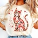 Vibrant Catclipart, Colorful Cat PNG, Detailed Cat, Floral Kitten PNG ...