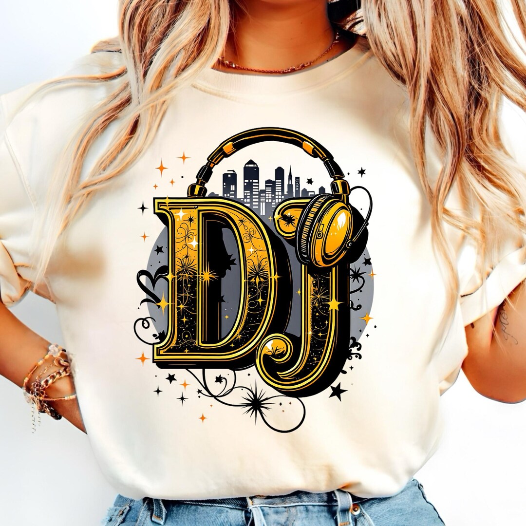 Gold DJ PNG: Retro Music Art, Disco Party Design (digital Download) - Etsy