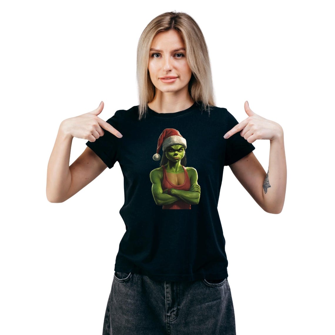 Grinch Women T-shirt grinch Christmas Design PNG merry Christmas PNG ...