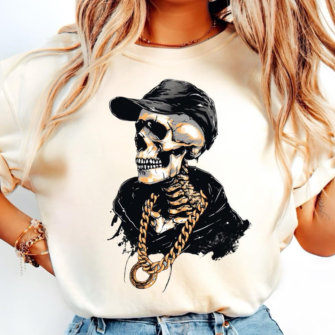 Skeleton King With Gold Chain Png, Golden Bling Skeleton, Download ...