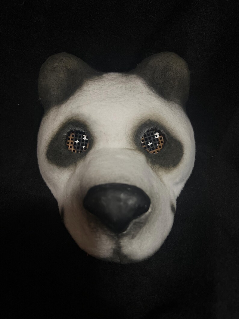 Panda Mask Adjustable Elastic Band Therian Dress-up Halloween Kids ...