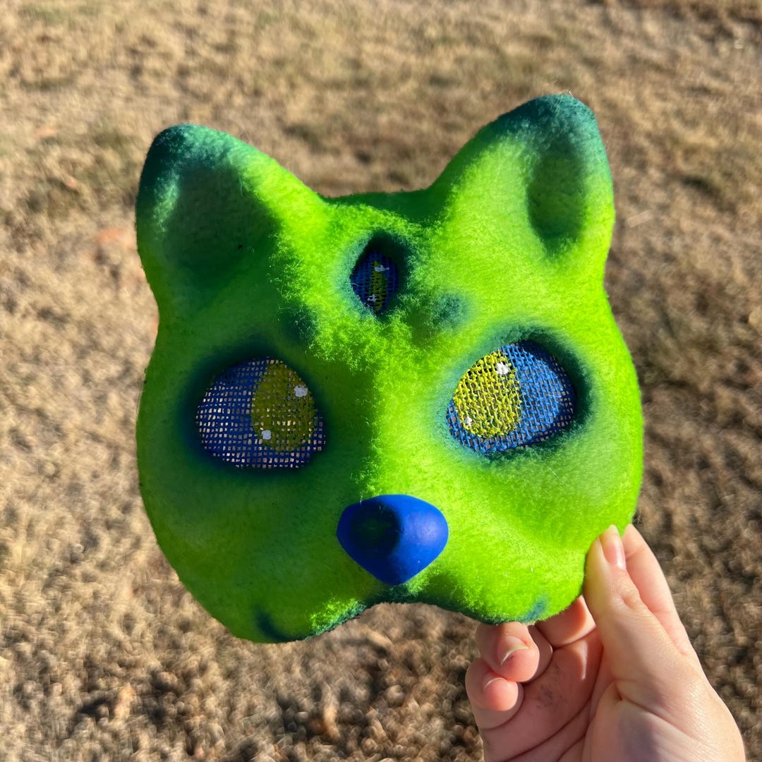 Alien Cat Mask Adjustable Elastic Band Therian Dress-up Halloween Kids ...