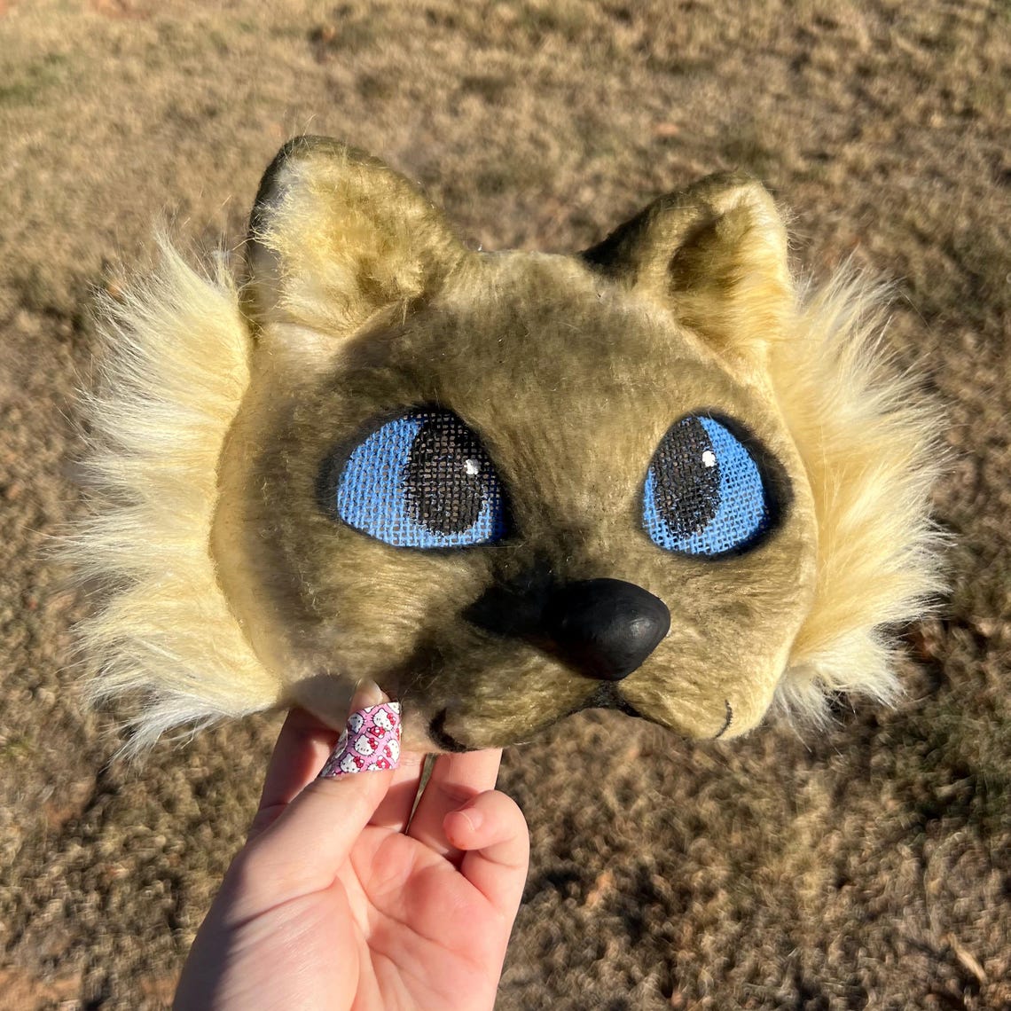 Siamese Cat Mask Adjustable Elastic Band Therian Dress-up Halloween ...