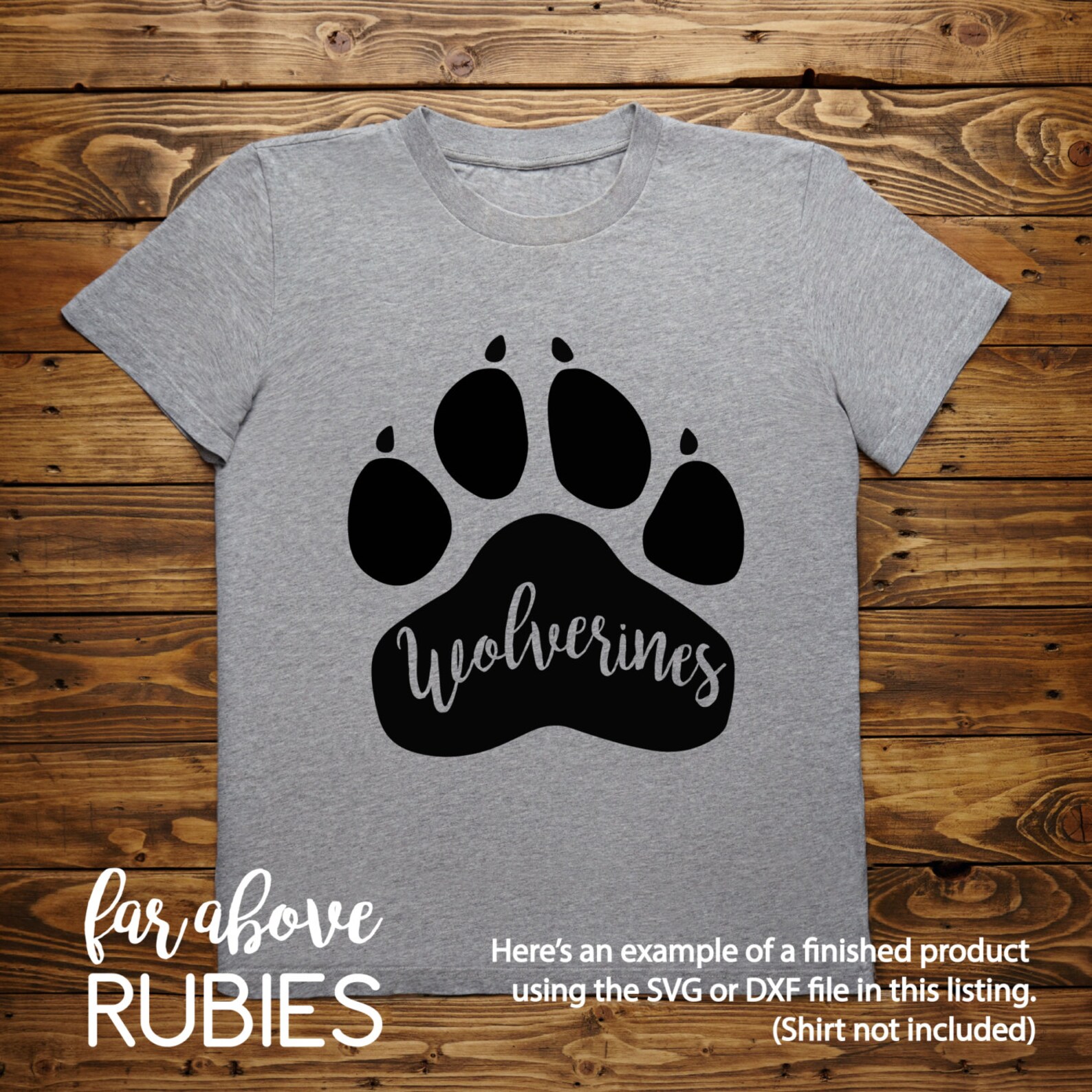 Wolverines Paw Print SVG & DXF Digital cut file for Silhouette | Etsy